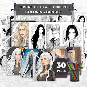 Throne of Glass Coloring Pages: SJM Fan Art (PDF Download) - Etsy