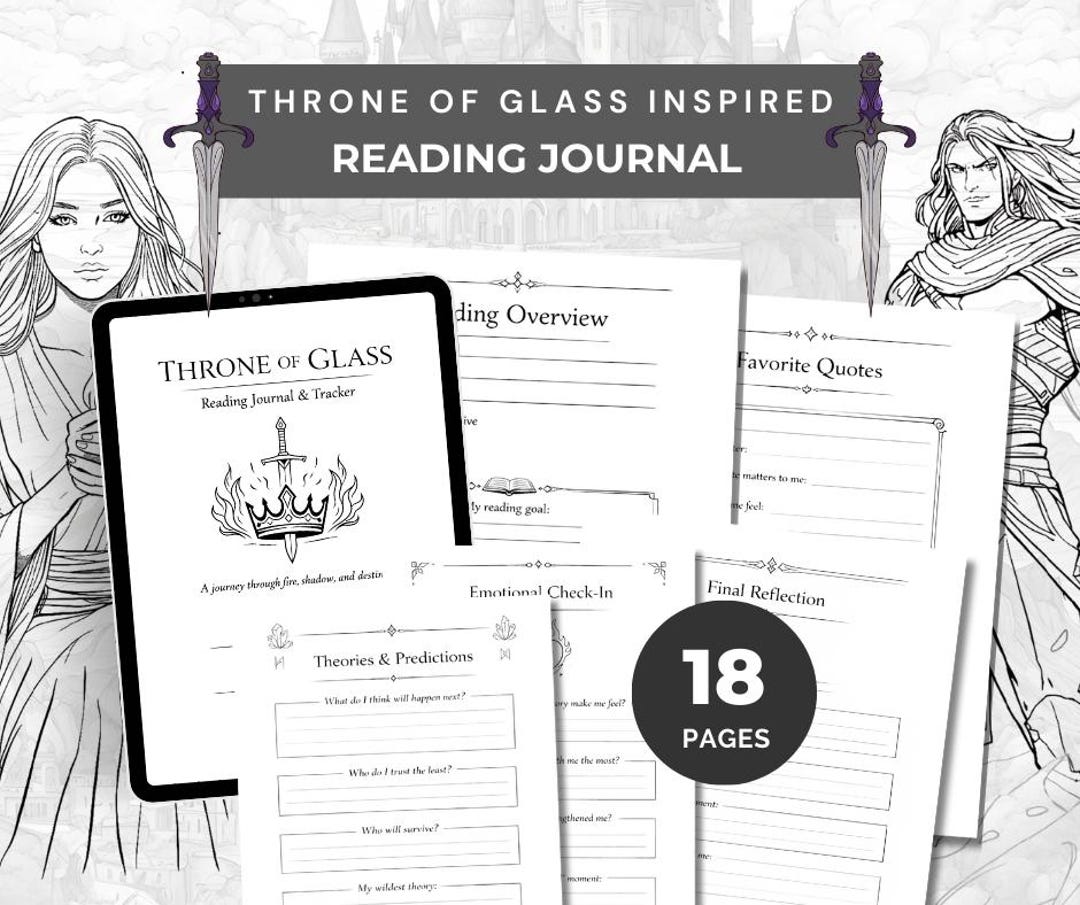 Throne of Glass Inspired Reading Journal | TOG Fan Merch | Fantasy Book ...
