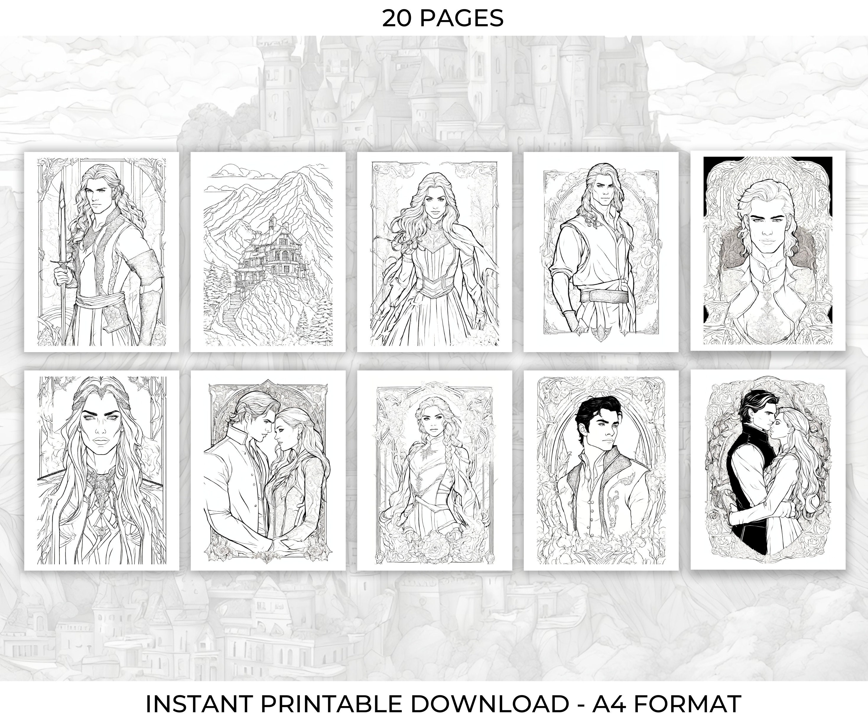 ACOTAR Coloring Book: Velaris Edition, SJM Inspired (PDF Download) - Etsy