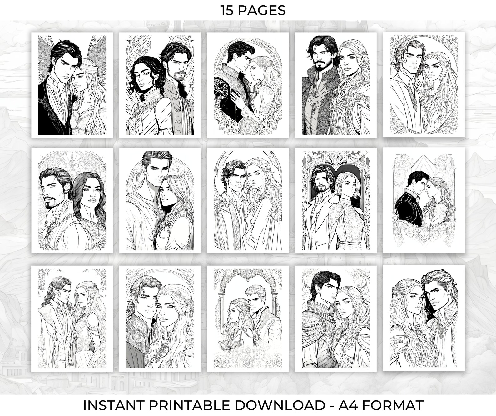 ACOTAR Coloring Book 5th Edition Coloring Pages Acotar Craft SJM Merch ...