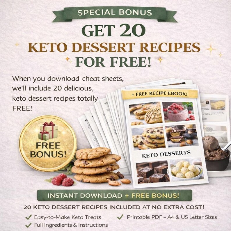 Keto & Low Carb Food Cheat Sheet | Visual Guide (digital Download) - Etsy