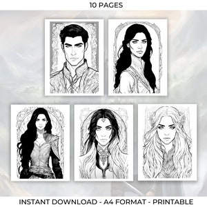 Throne of Glass Coloring Pages: SJM Fan Art (PDF Download) - Etsy