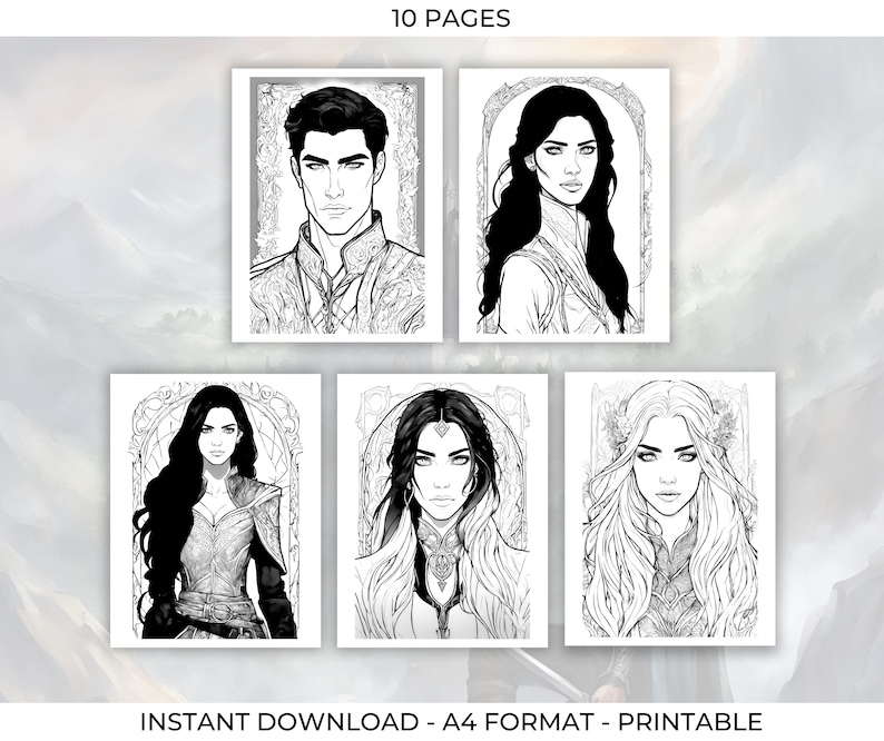 Throne of Glass Coloring Pages: SJM Fan Art (PDF Download) - Etsy