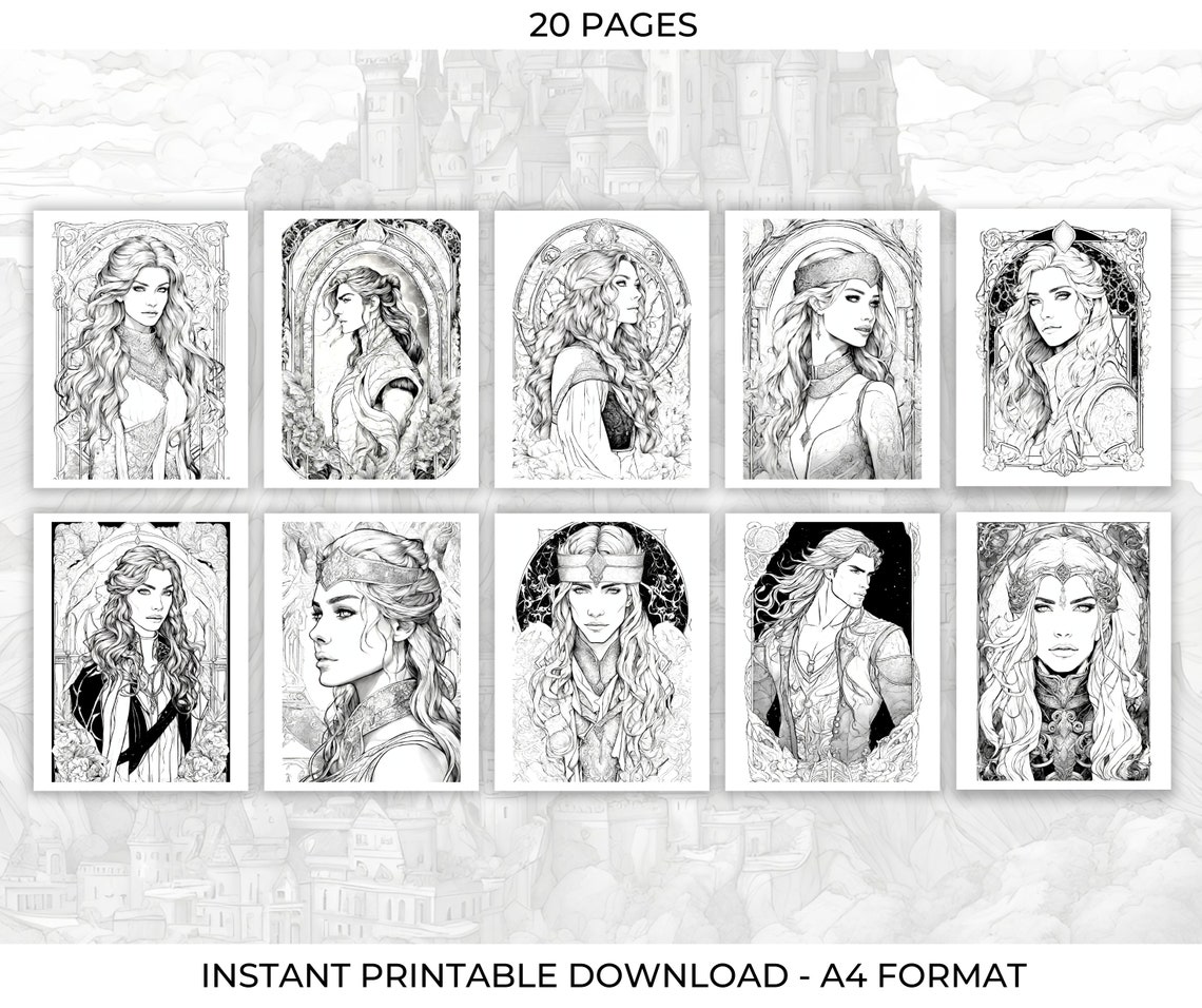 ACOTAR Coloring Book Dive Into the Magical World of Sarah J Maas SJM ...