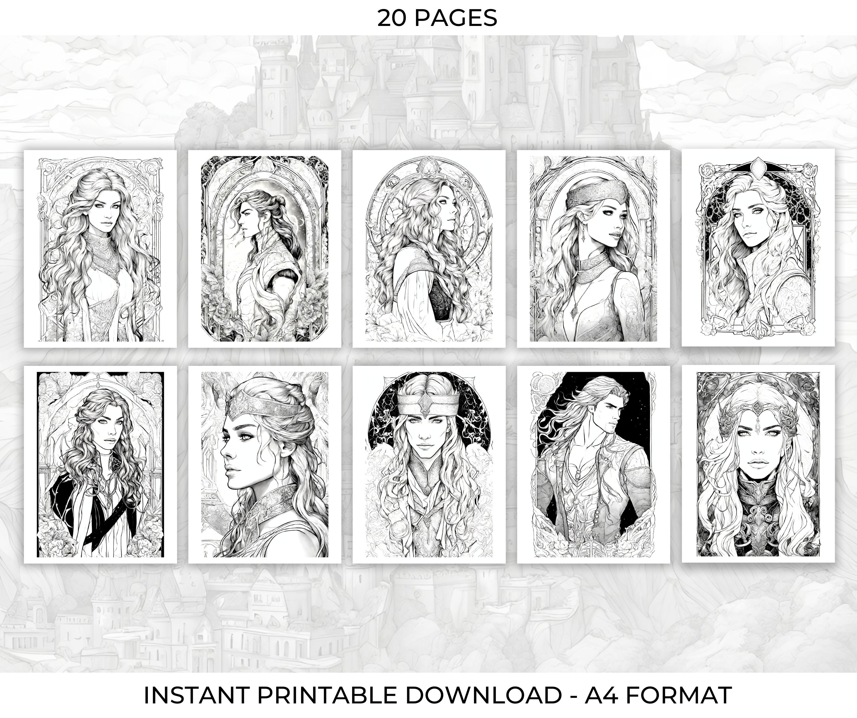 ACOTAR Coloring Book Dive Into the Magical World of Sarah J Maas SJM ...