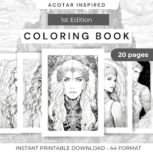 ACOTAR Coloring Book Dive Into the Magical World of Sarah J Maas SJM ...
