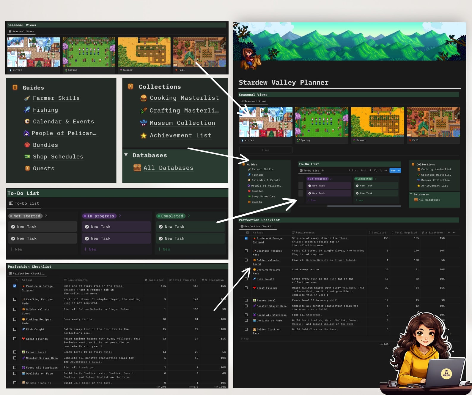 Ultimate Stardew Valley Planner: Notion Template With 12 Databases ...