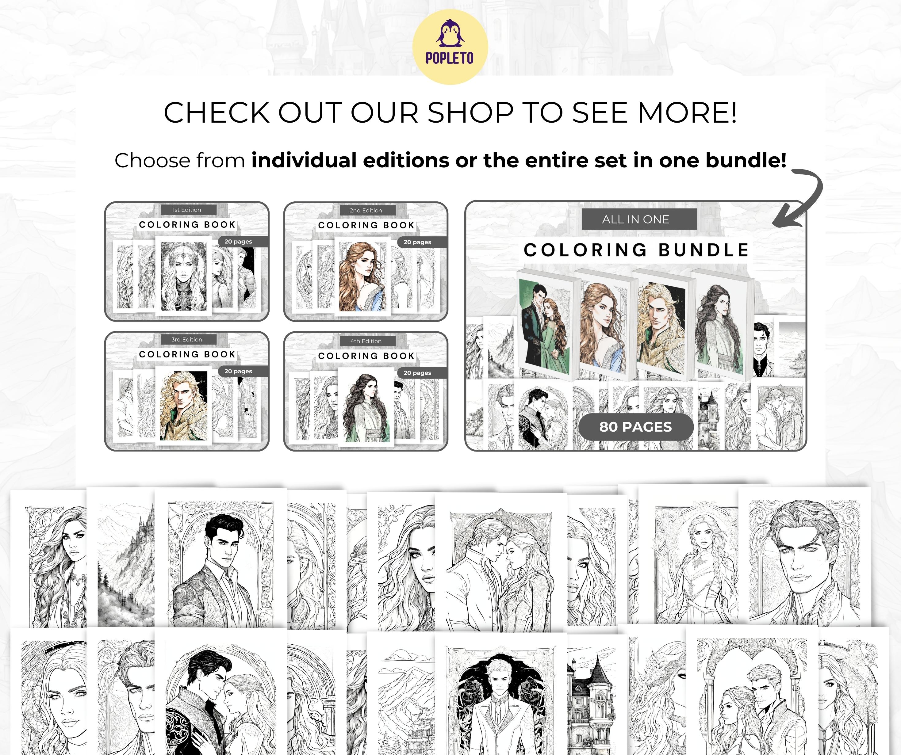 Throne of Glass Coloring Pages: SJM Fan Art (PDF Download) - Etsy