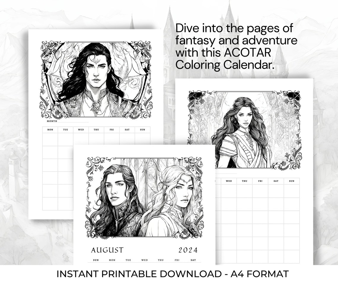 ACOTAR Coloring Calendar Dive Into the Magical World of Sarah J Maas ...