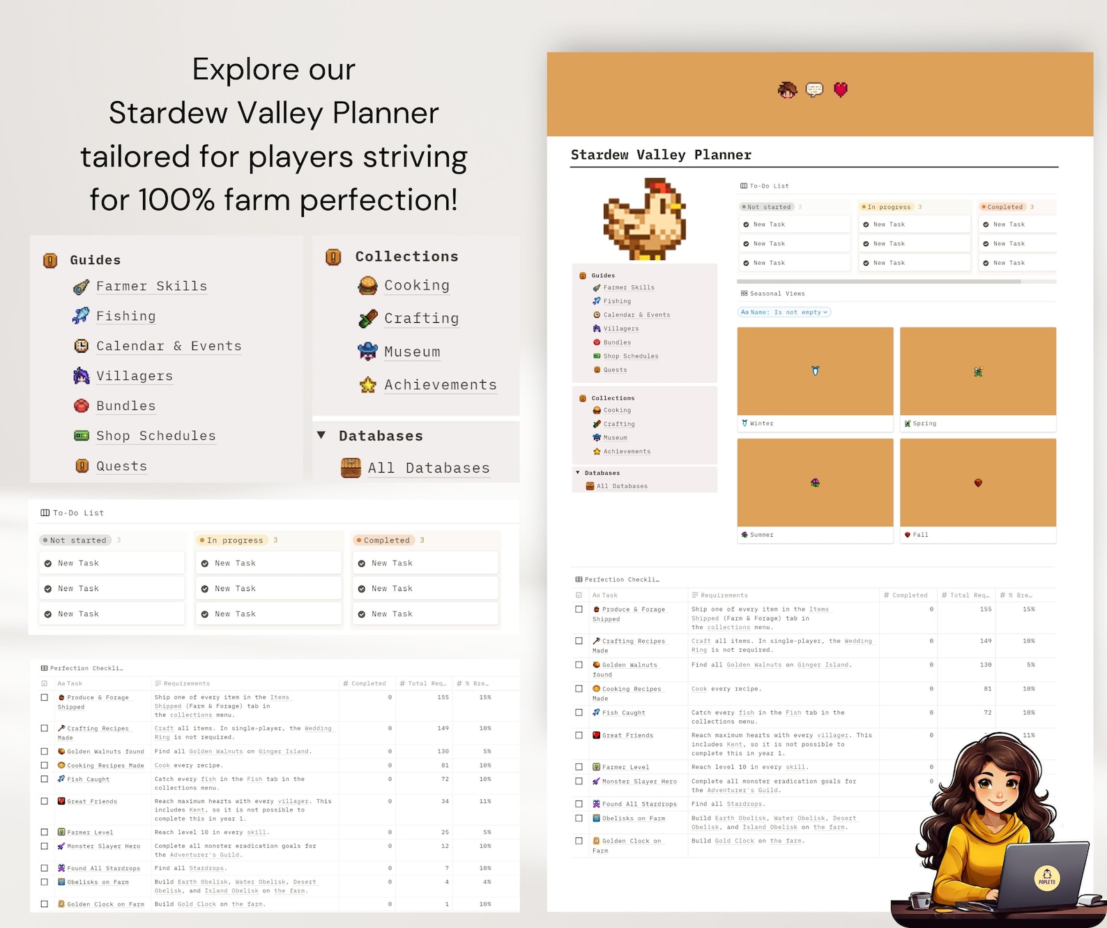 Custom Stardew Valley Notion Planner Bundle With 12 Databases - Etsy