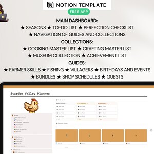 Custom Stardew Valley Notion Planner Bundle With 12 Databases - Etsy