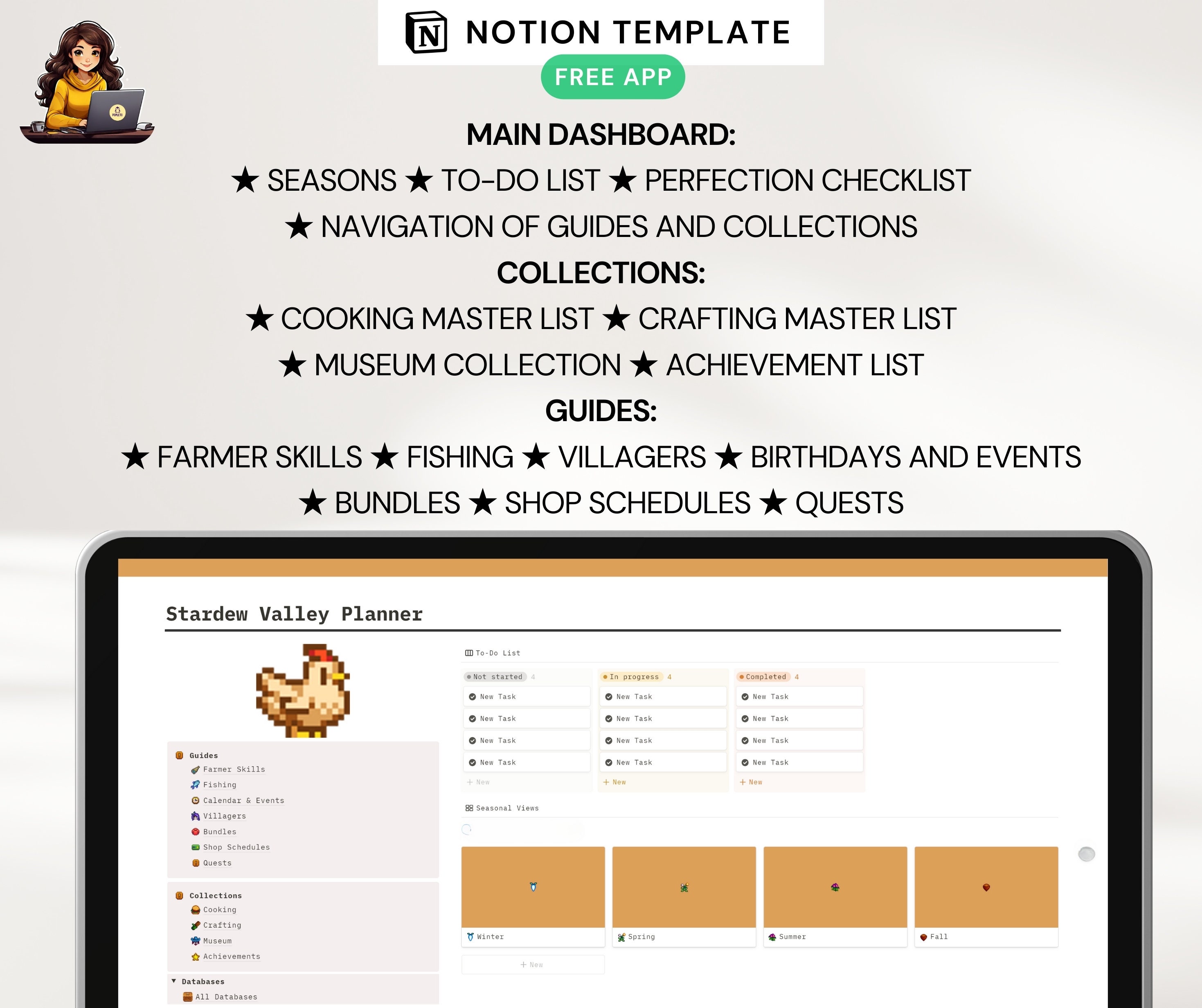 Custom Stardew Valley Notion Planner Bundle With 12 Databases - Etsy
