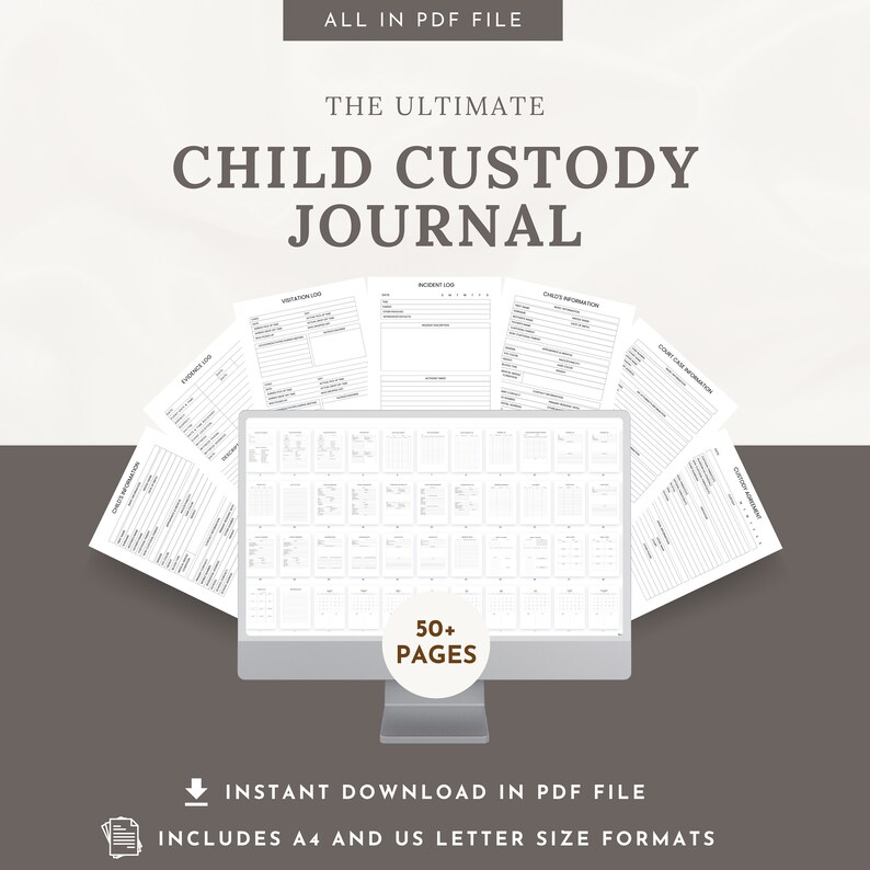The Ultimate Child Custody Journal -50+ Pages PDF Planner for Co ...