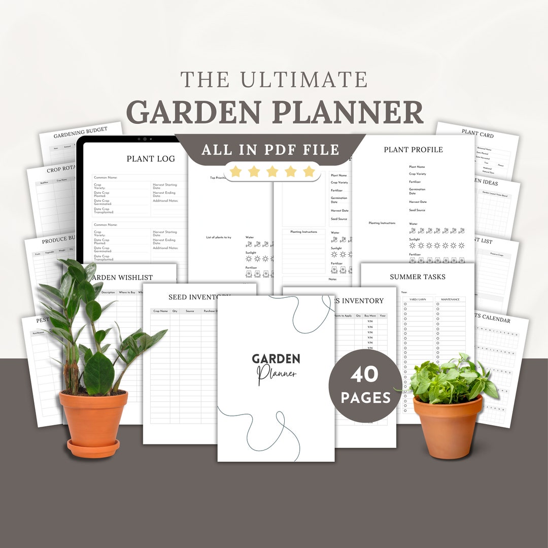 The Ultimate Garden Planner - Printable PDF With 40 Pages | Instant ...