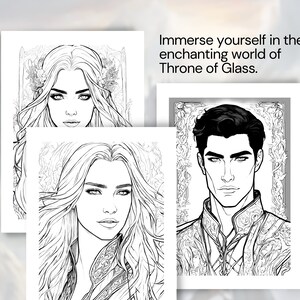 Throne of Glass Coloring Pages: SJM Fan Art (PDF Download) - Etsy