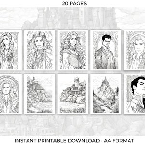 ACOTAR Coloring Book Dive Into the Magical World of Sarah J Maas SJM ...