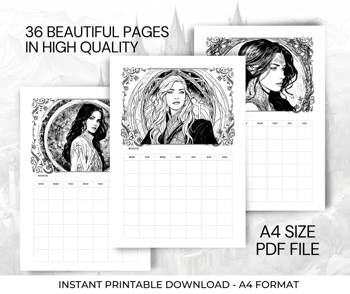 ACOTAR Coloring Calendar Dive Into the Magical World of Sarah J Maas ...