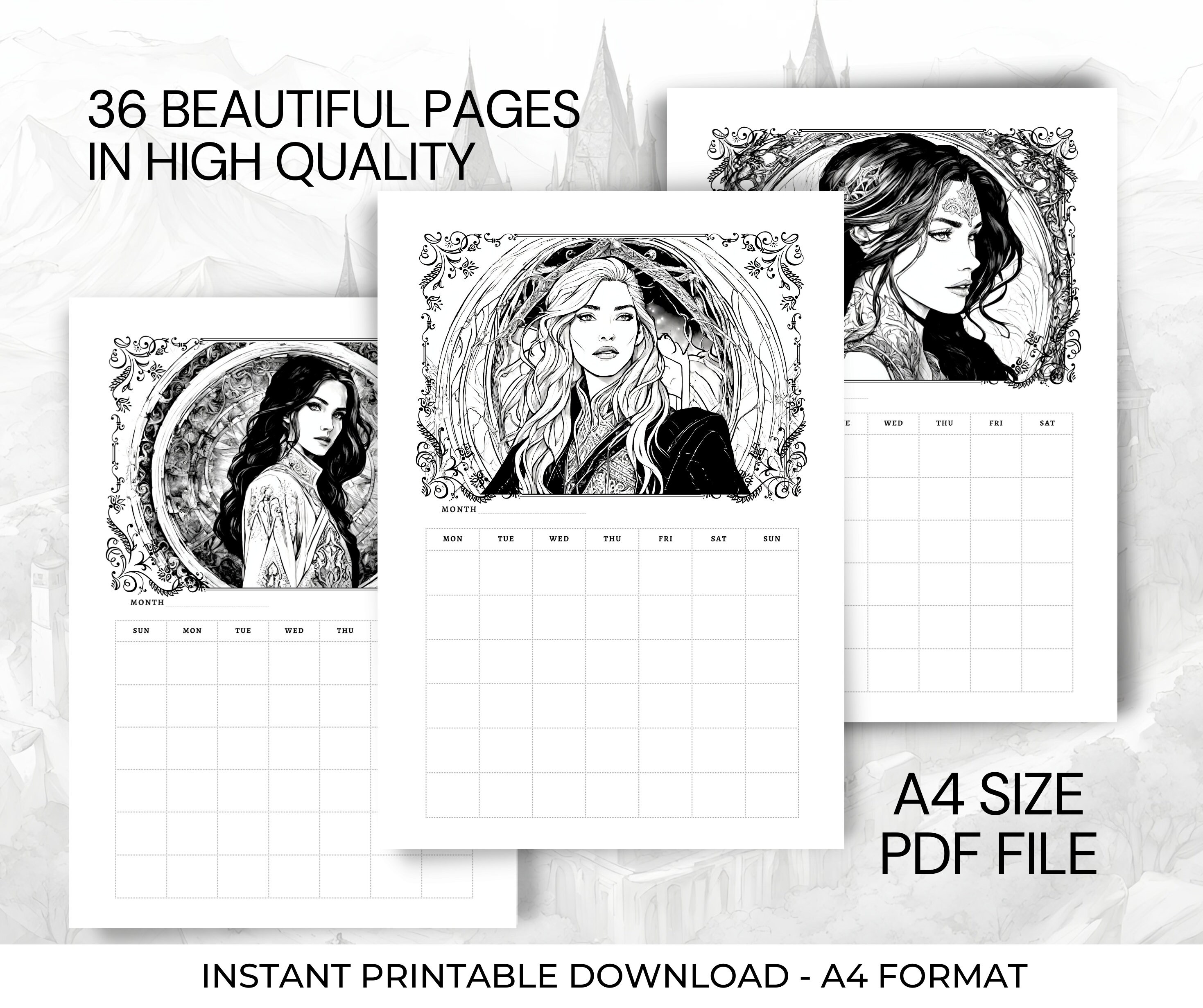 ACOTAR Coloring Calendar Dive Into the Magical World of Sarah J Maas ...