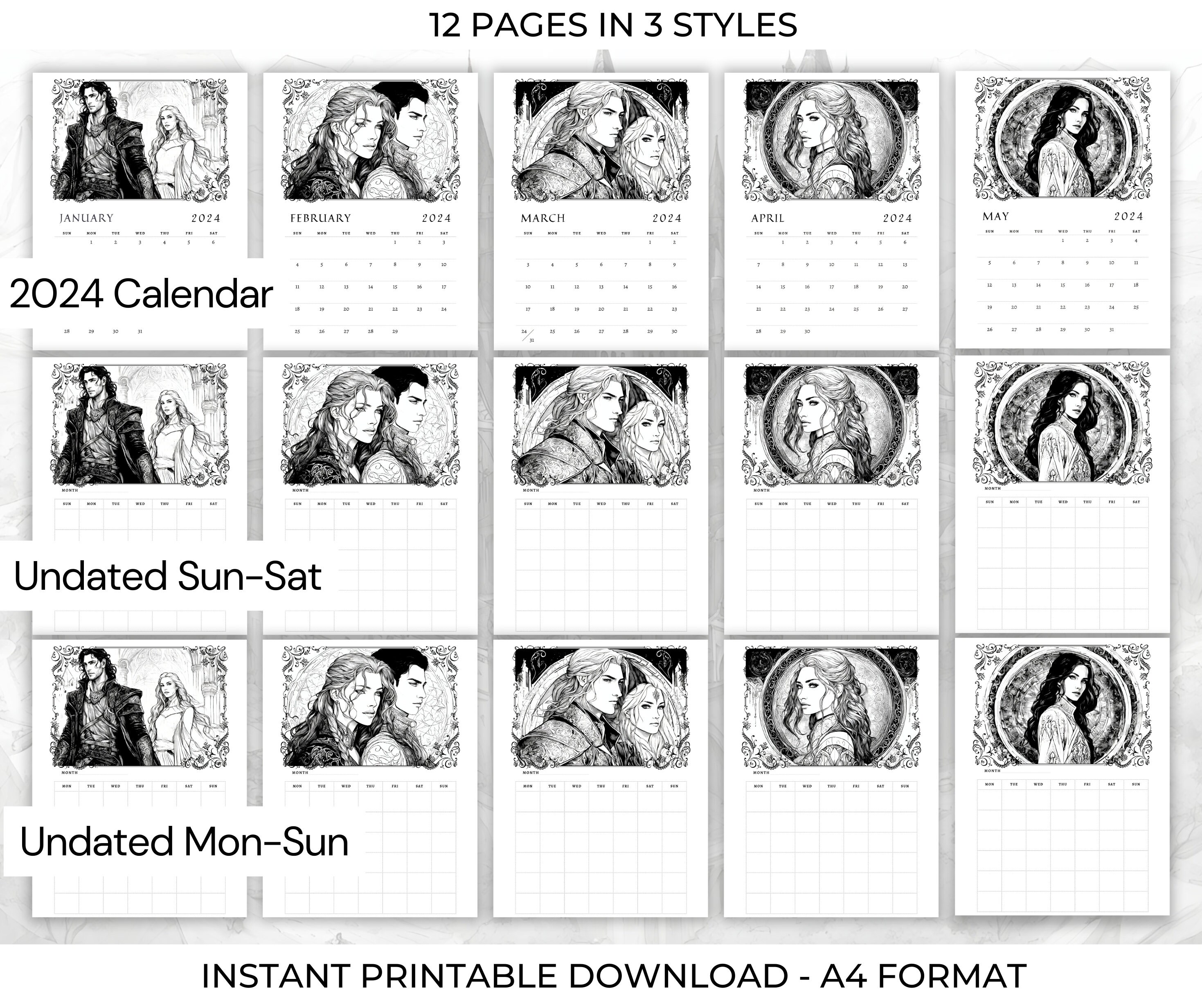 ACOTAR Coloring Calendar Dive Into the Magical World of Sarah J Maas ...