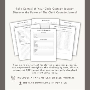 The Ultimate Child Custody Journal -50+ Pages PDF Planner for Co ...