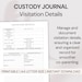Printable Child Custody Journal: Co-parenting Planner (A4, Digital ...