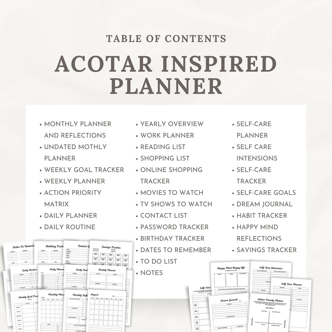 ACOTAR Inspired Printable Bundle: Coloring Pages, Bookmarks, Planner - Etsy