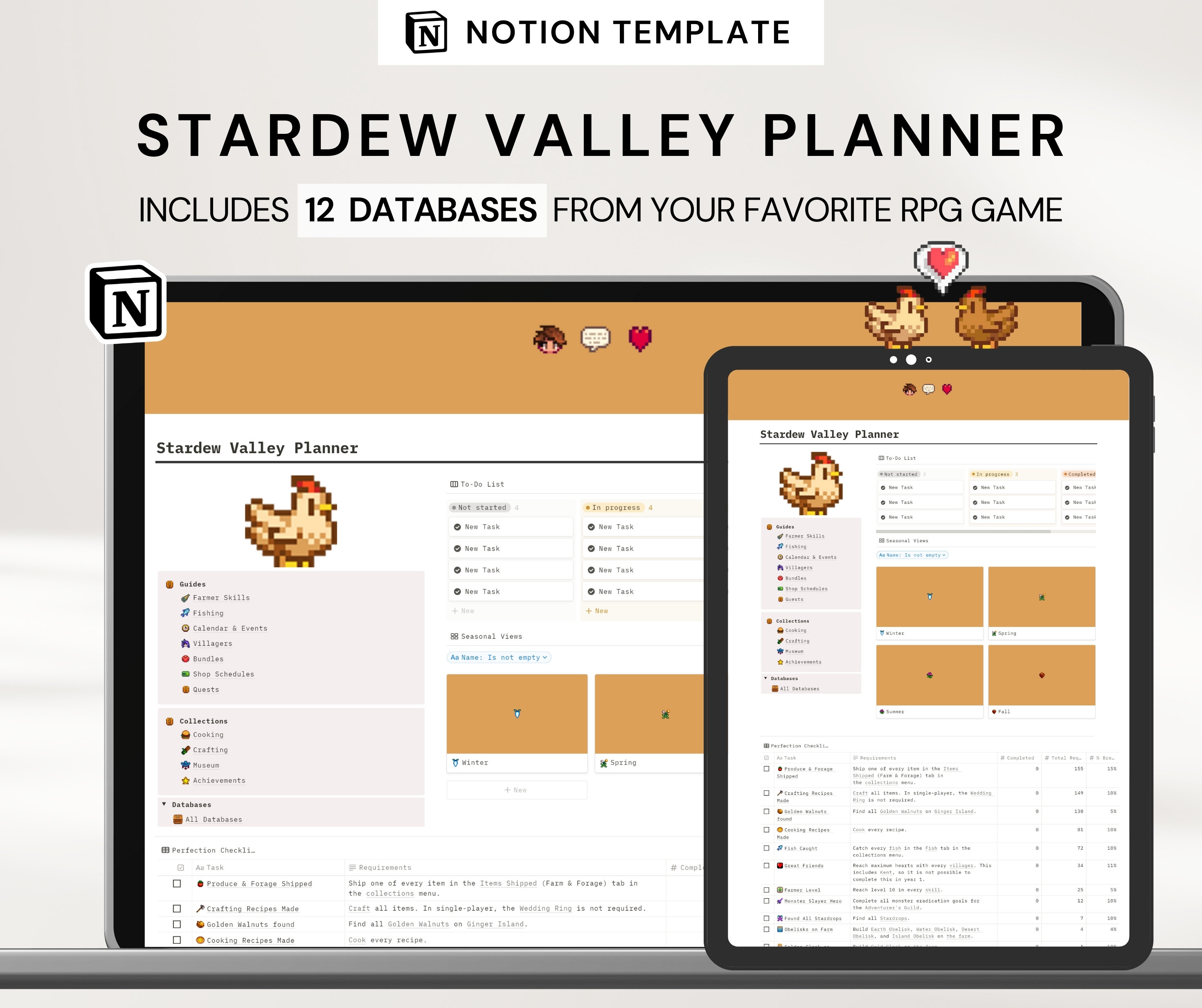 Custom Stardew Valley Notion Planner Bundle With 12 Databases - Etsy