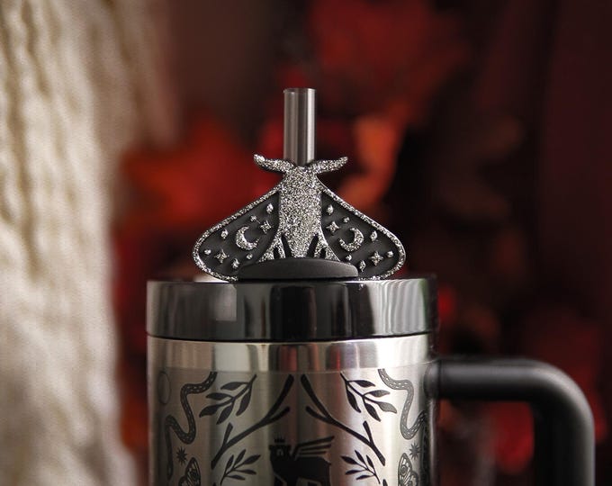3D Printed Moth Straw Topper: Deadly Damask Collection - Etsy