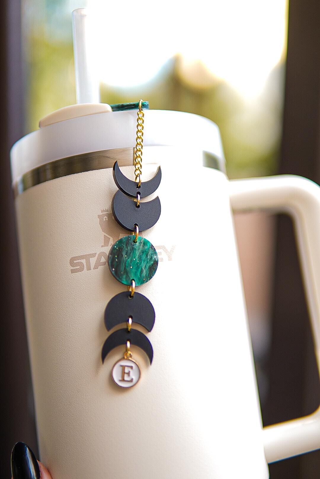 Wicked Moon Phases Stanley Straw Topper: Custom Letter Charm - Etsy