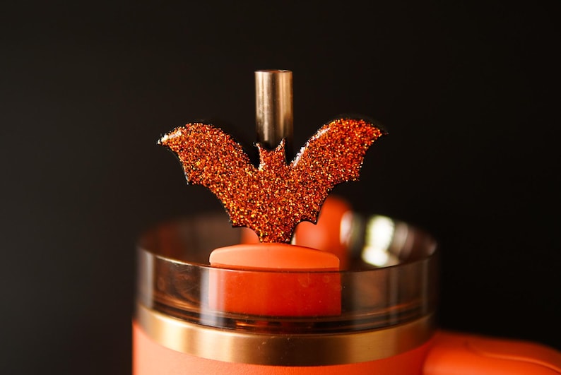3D Printed Bat Straw Topper: Halloween Tumbler Accessory - Etsy