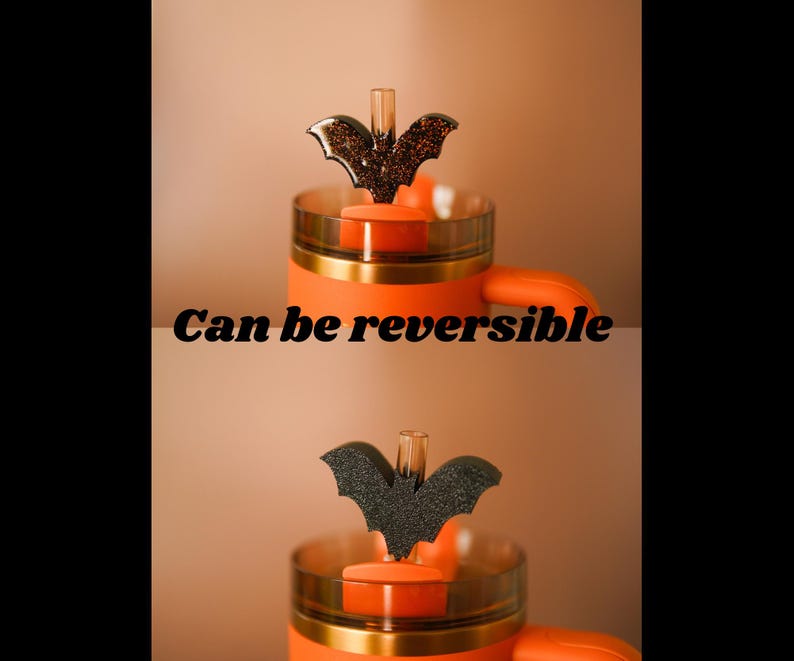 3D Printed Bat Straw Topper: Halloween Tumbler Accessory - Etsy