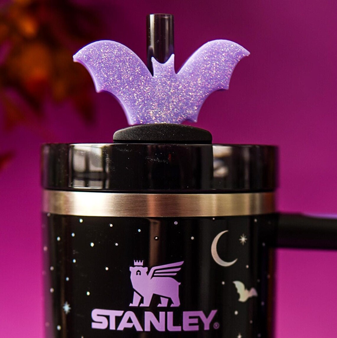 3D Printed Bat Straw Topper: Spellcast Collection - Etsy