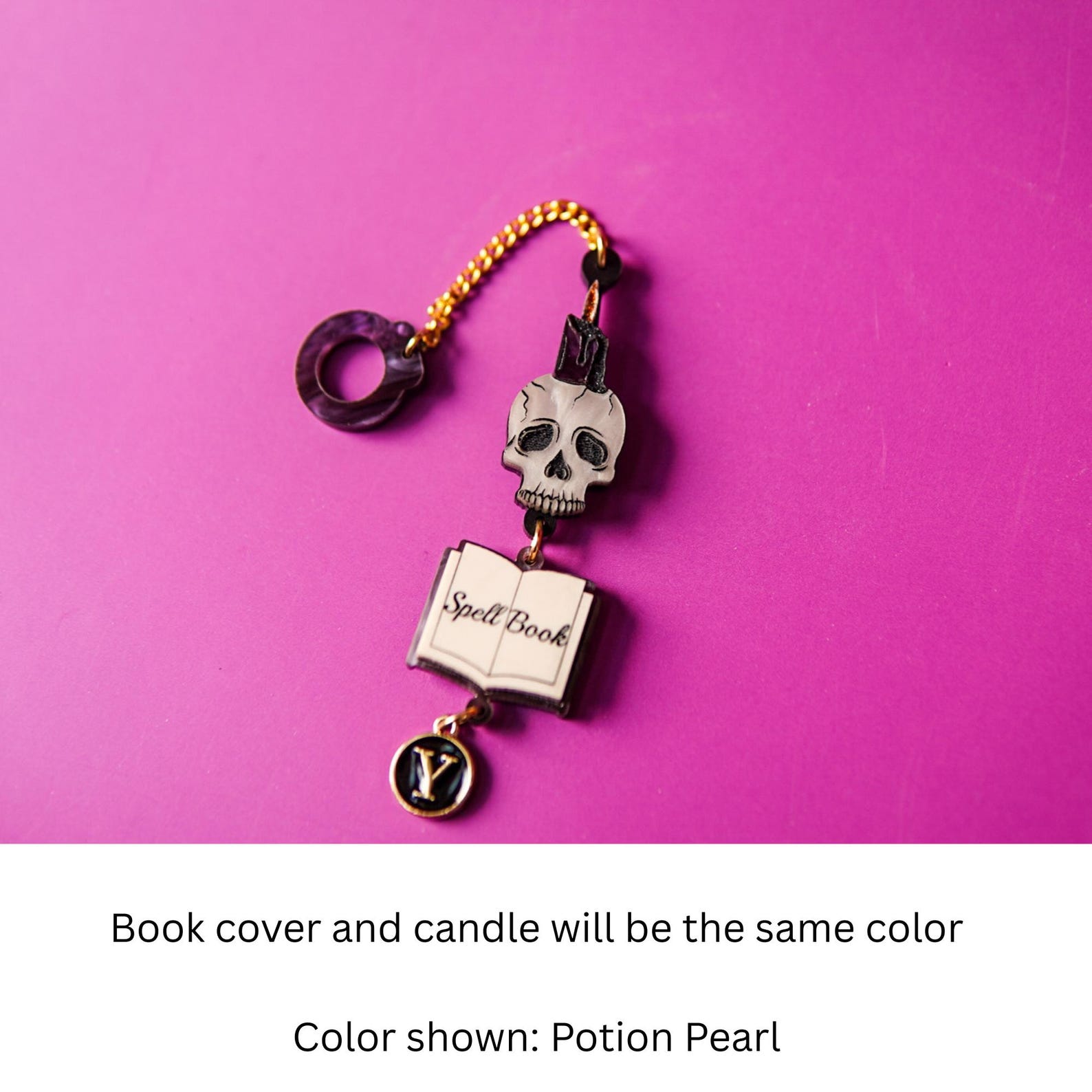 Gothic Skull & Spell Book Stanley Charm: Tumbler Accessory - Etsy