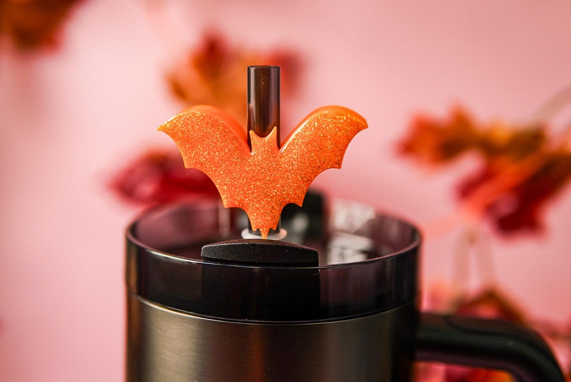 3D Printed Bat Straw Topper: Spellcast Collection - Etsy