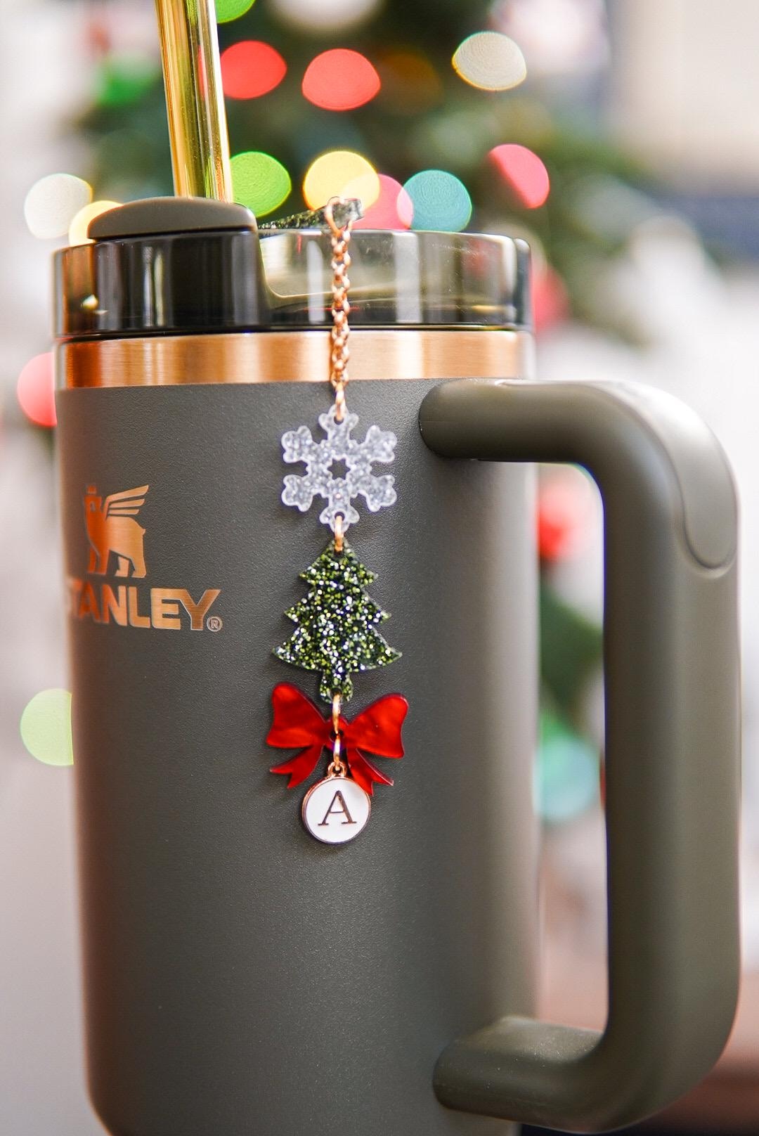 Christmas Tree Stanley Charm: Glitter Acrylic Tumbler Accessory - Etsy