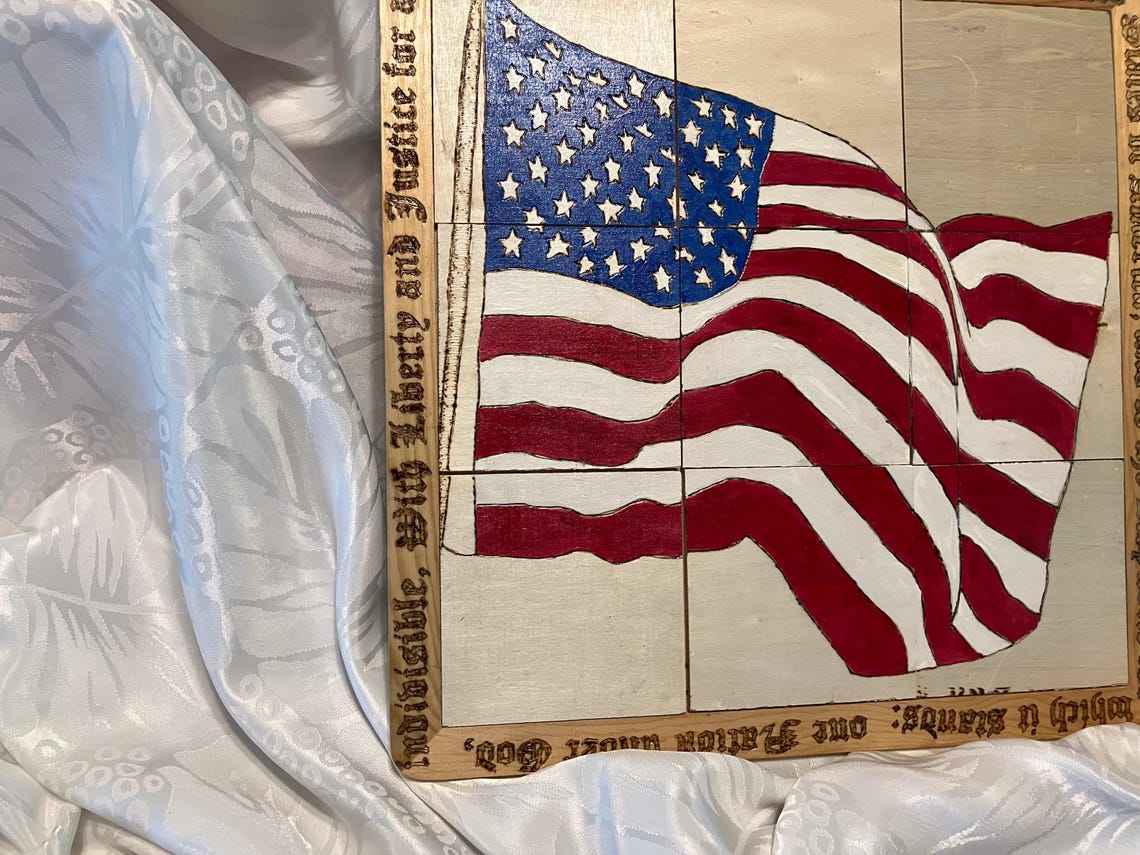 Fourth of July;american Flag; Pledge of Allegiance Burnt Around the ...