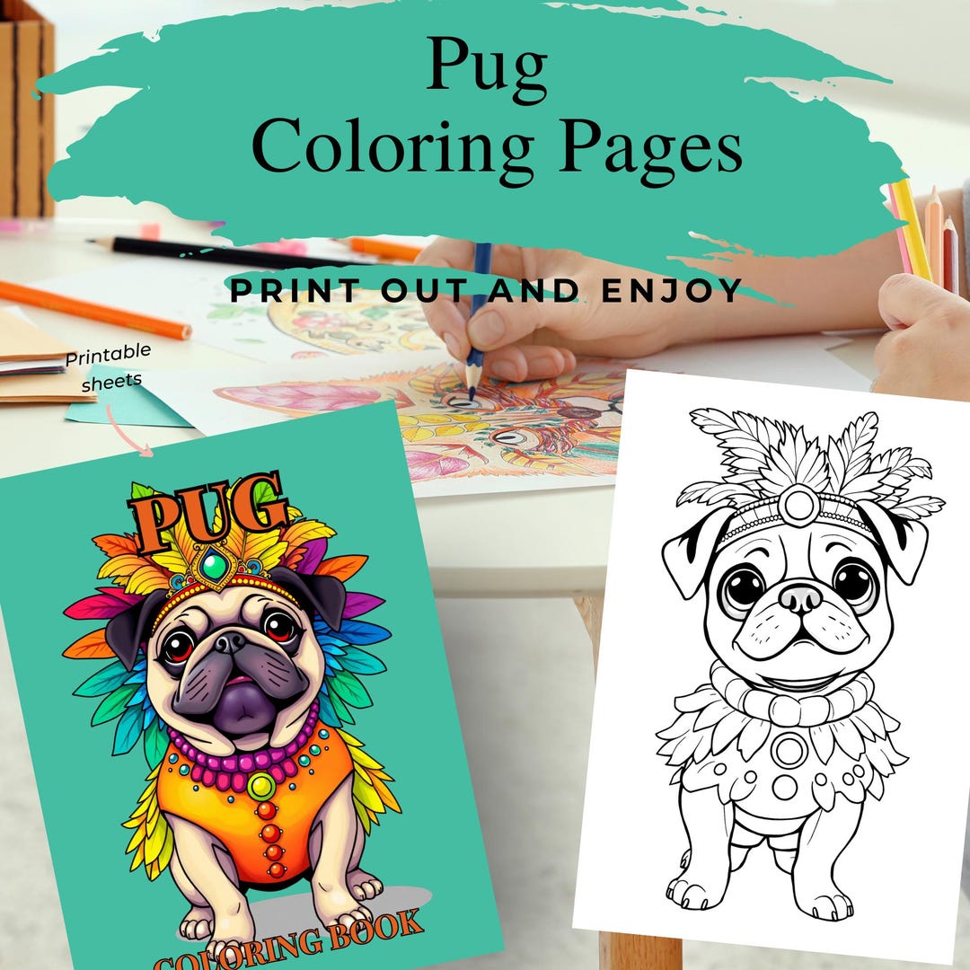 Pug Perfection: Ultimate Pug Coloring Book With 75 Outfit-adorned Pugs ...