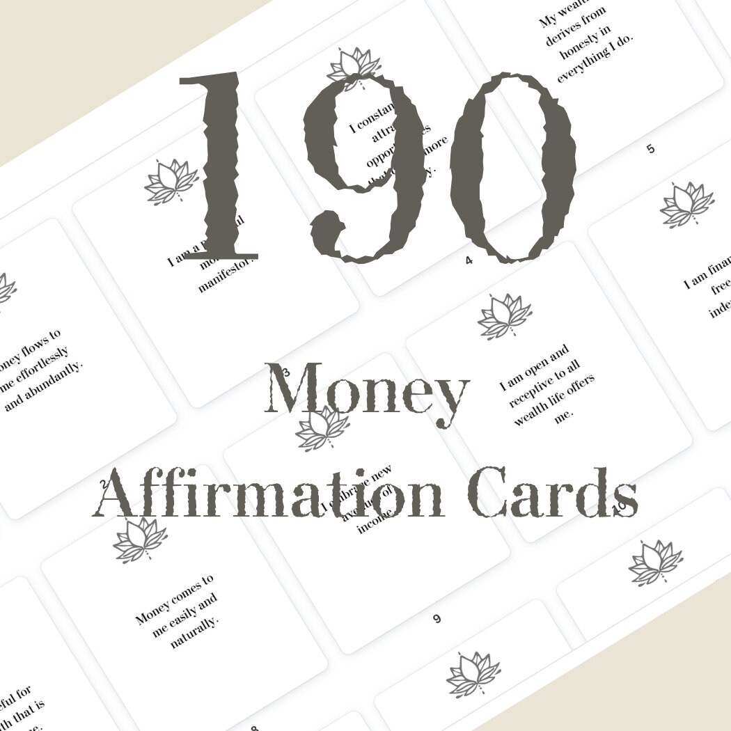 Print at Home Money Affirmation Cards, Money Mindset Techniques ...