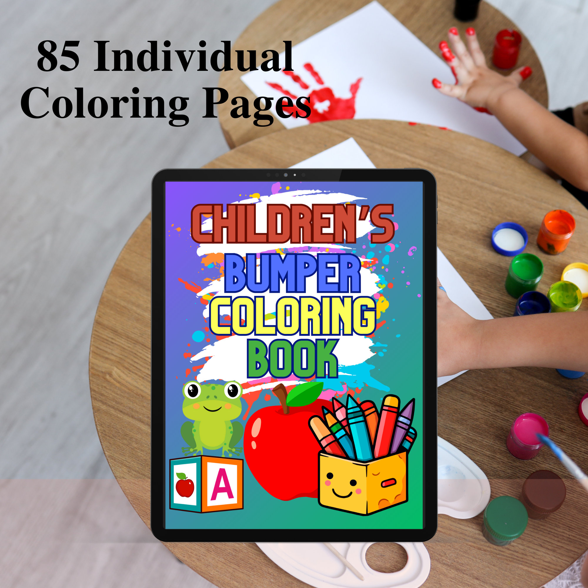 Children's Bumper ABC, Pictures, Words Coloring Book 85 Pages of ...