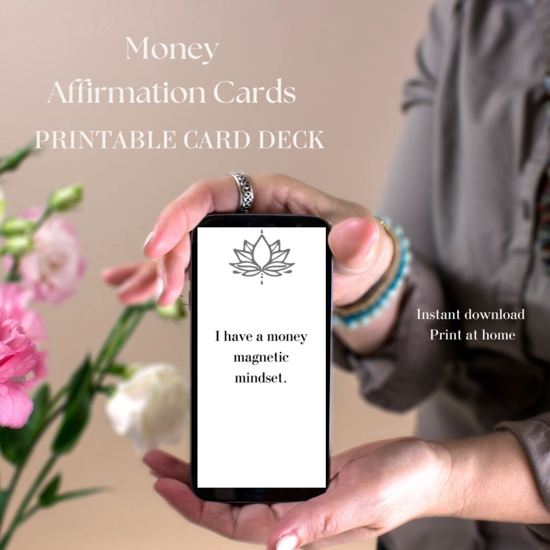 Print at Home Money Affirmation Cards, Money Mindset Techniques ...
