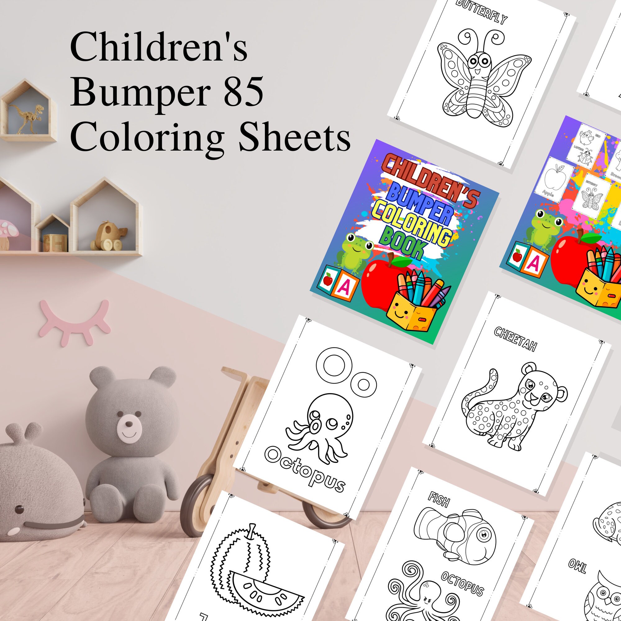ABC Coloring Book: Children's Bumper 85 Pages (digital Download) - Etsy