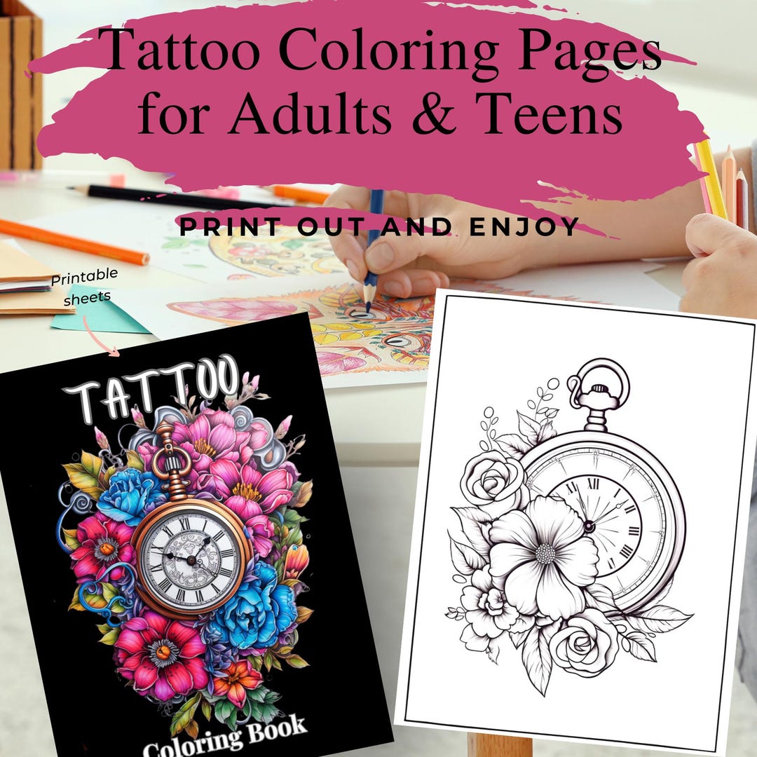 Tattoo-inspired Coloring Book - Empower Your Mind: A Gateway to ...
