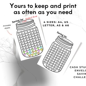 Printable Savings Fund Tracker, Diamonds in a Jar Design, for Emergency ...