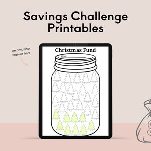 Printable Savings Fund Tracker, Christmas Tree Jar Design, for ...