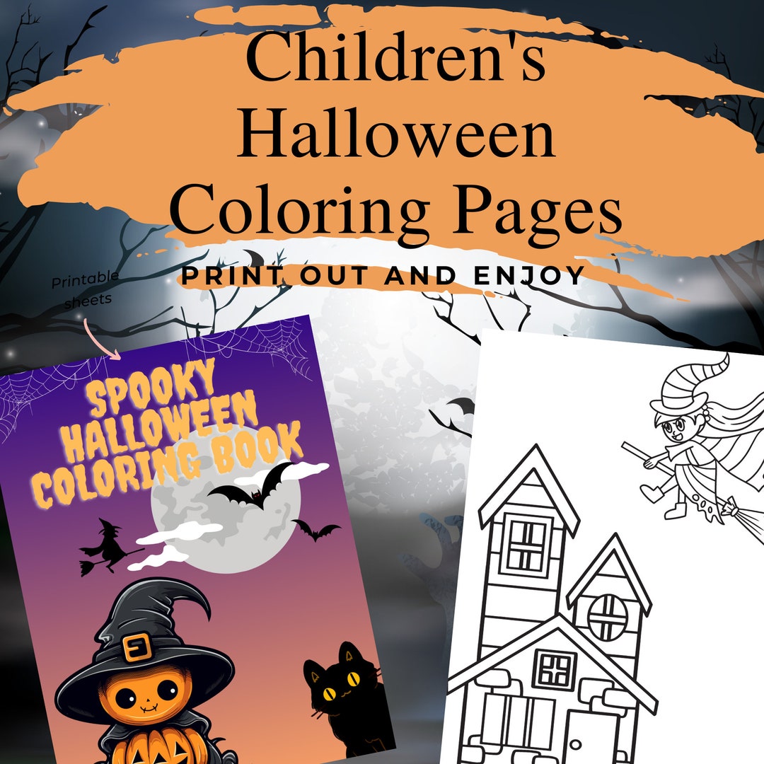 Halloween Spooky Colouring Book for Kids: 50 Unique Sheets for Ultimate ...