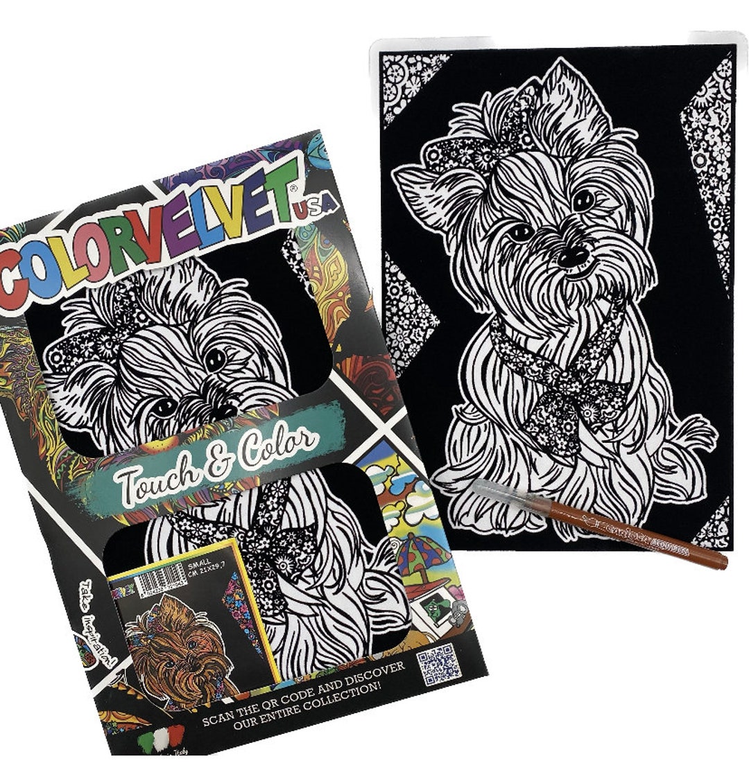 Velvet Coloring YORKSHIRE TERRIER - Colorvelvet-usa - Coloring Picture ...
