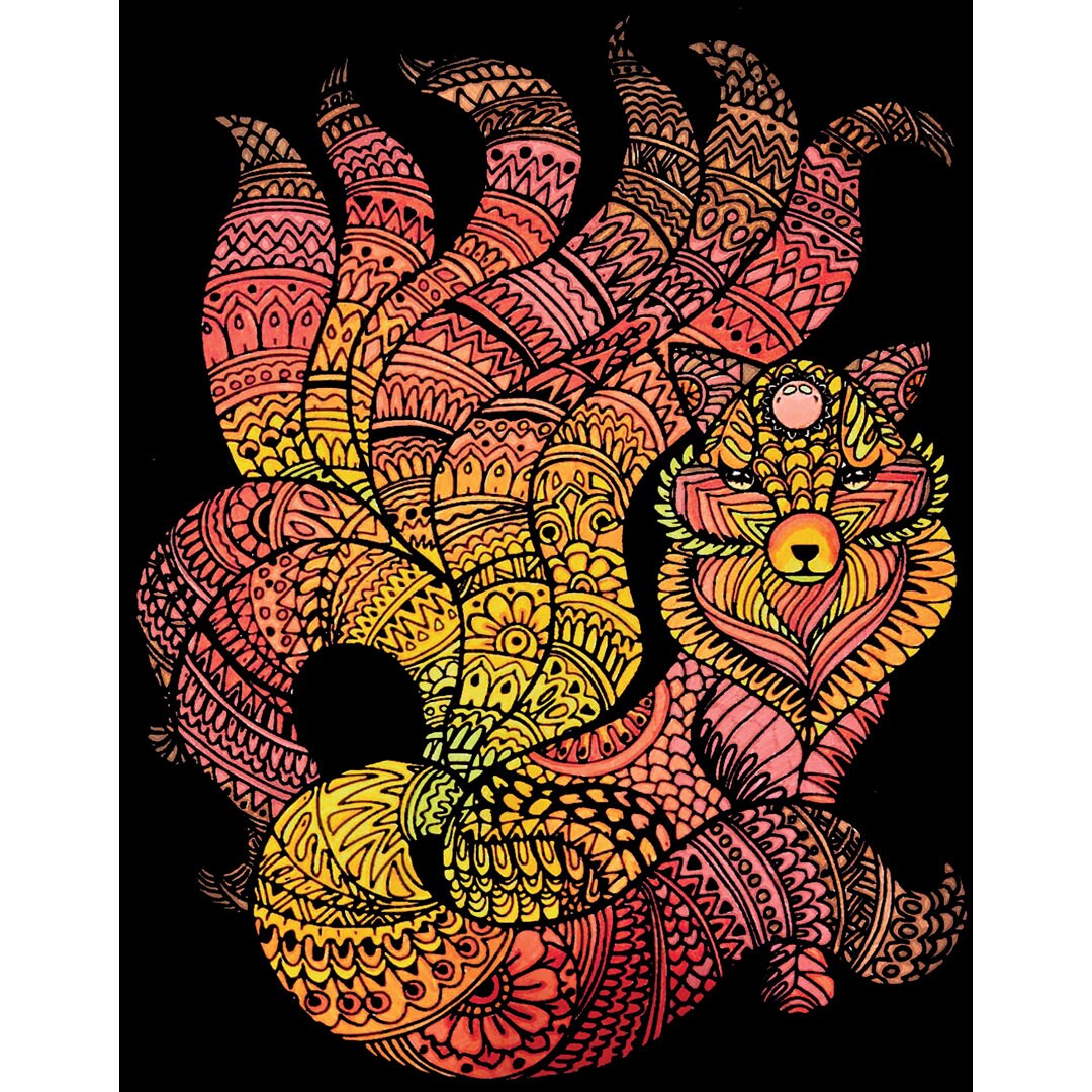Velvet Coloring FOX 9-TAILS - Colorvelvet-usa - Coloring Picture - Kids ...