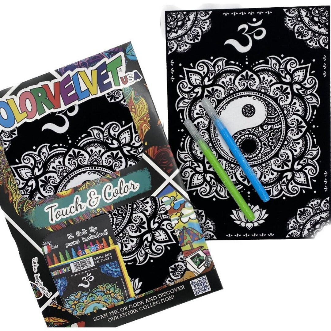 Velvet Mandala Coloring Picture: Stress Relief Craft Kit - Etsy