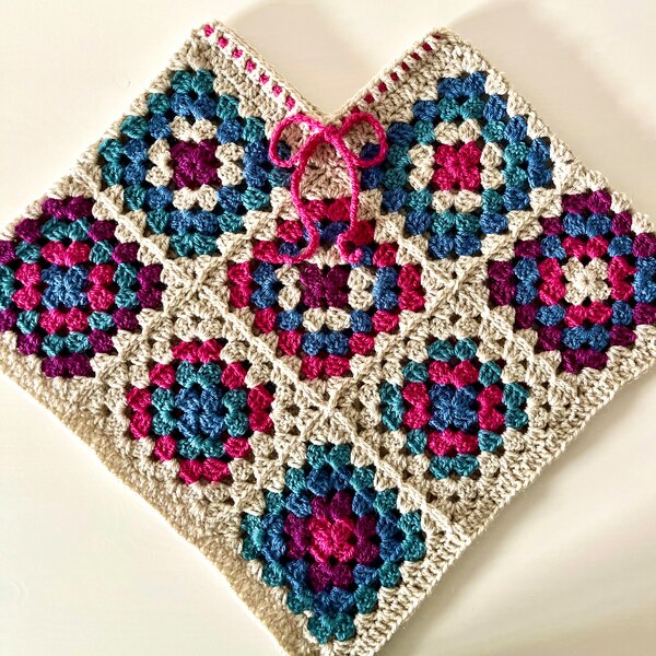Granny Square Poncho - Etsy UK