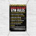 GYM BANNER: Gym Rules - Etsy